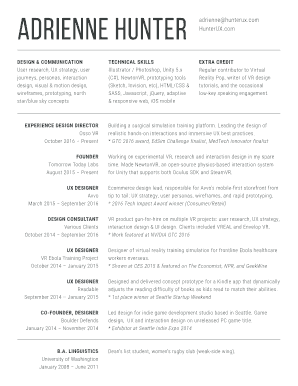 Fillable Online ADRIENNE HUNTER Fax Email Print - pdfFiller