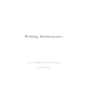 Fillable Online Writing Mathematics Fax Email Print - pdfFiller