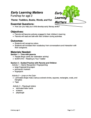 Fillable Online Early Learning Matters Fax Email Print - pdfFiller