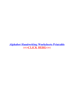 Fillable Online Alphabet Handwriting Worksheets Printable Fax Email ...