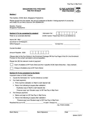 Fillable Online Fee Pay-In Slip Form Fax Email Print - pdfFiller