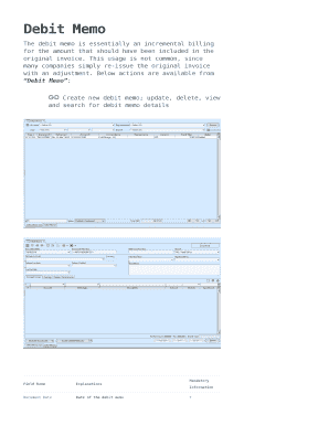 Fillable Online Debit Memo Fax Email Print - pdfFiller