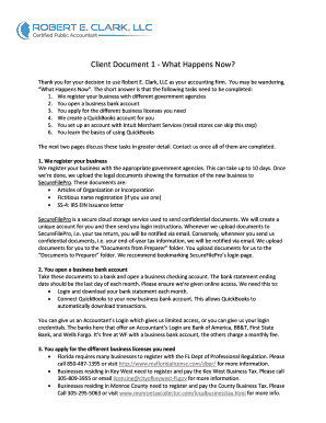 Fillable Online Client Document 1 - What Happens Now Fax Email Print ...