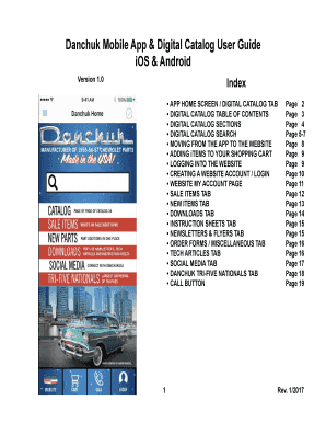Fillable Online Danchuk Mobile App & Digital Catalog User Guide Fax ...