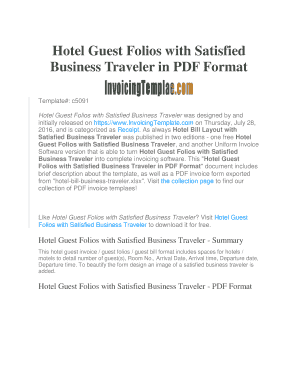 Fillable Online Hotel Guest Folios with Satisfied Fax Email Print ...