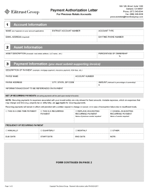 Fillable Online Payment Authorization Letter Fax Email Print - pdfFiller