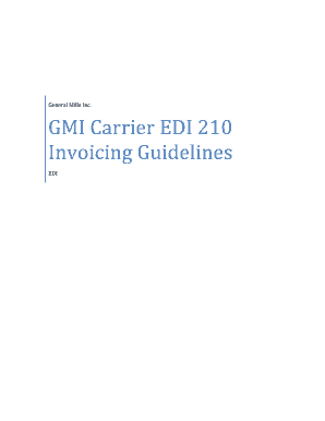 Fillable Online GMI Carrier EDI 210 Fax Email Print - pdfFiller