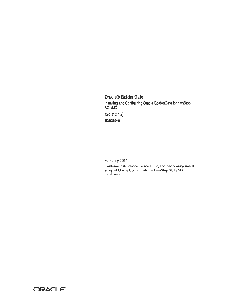 Fillable Online Installing And Configuring Oracle Goldengate For Nonstop Fax Email Print Pdffiller