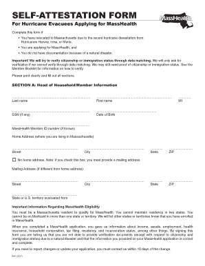 Fillable Online self-attestation form - Mass.gov Fax Email Print ...
