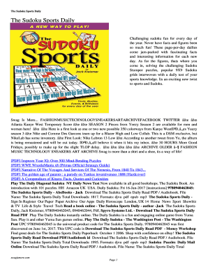Fillable Online The Sudoku Sports Daily Fax Email Print - pdfFiller