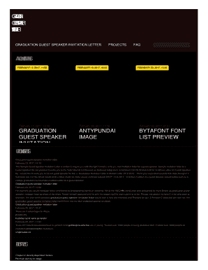 Fillable Online GRADUATION GUEST SPEAKER INVITATION LETTER Fax Email ...