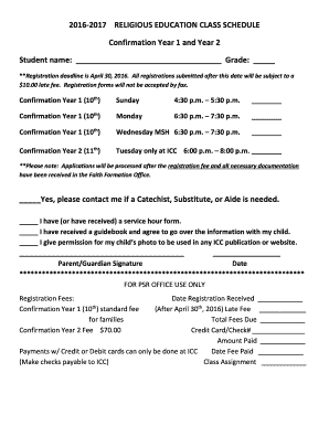 Fillable Online Confirmation Year 1 and Year 2 Fax Email Print - pdfFiller