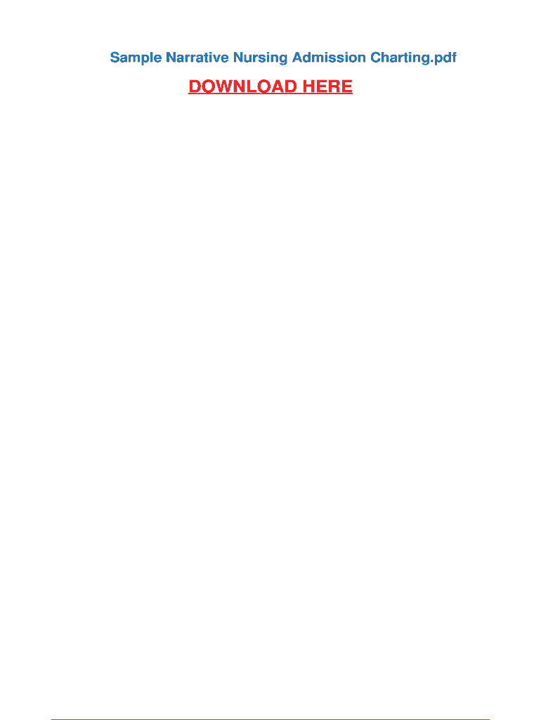 Fillable Online Sample Narrative Nursing Admission Charting Fax Email ...
