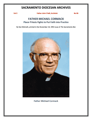 Fillable Online FATHER MICHAEL CORMACK Fax Email Print - pdfFiller