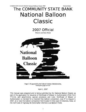 National Balloon Classic Doc Template | pdfFiller