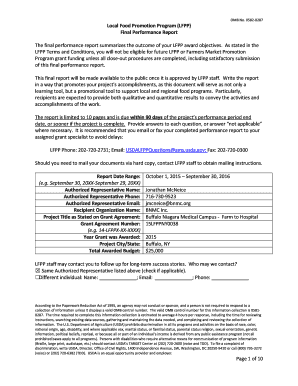 Fillable Online of this final performance report Fax Email Print ...