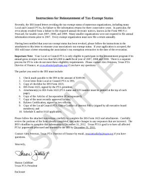 Recently, the IRS issued letters revoking the tax-exempt status of ...