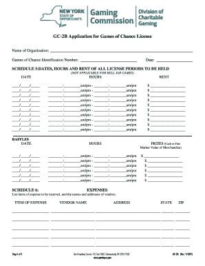 Fillable Online Games of Chance Identification Number: Fax Email Print ...