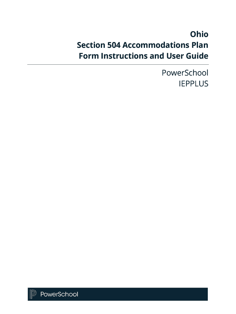 Fillable Online Section 504 Accommodations Plan Fax Email Print - pdfFiller