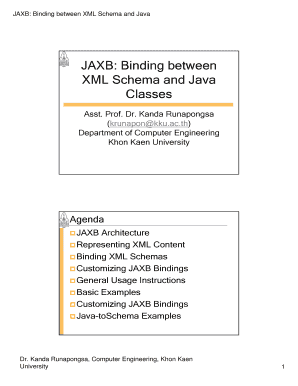 Fillable Online gear kku ac JAXB: Binding between XML Schema and Java ...