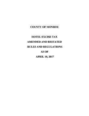 Fillable Online HOTEL EXCISE TAX Fax Email Print - pdfFiller