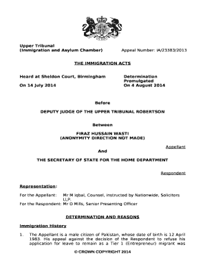 (Immigration and Asylum Chamber)Appeal Number: IA/23383/2013 Doc ...
