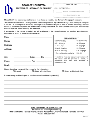 Fillable Online FOIL REQUEST #: Fax Email Print - pdfFiller