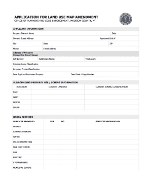 Fillable Online APPLICATION FOR LAND USE MAP AMENDMENT Fax Email Print - pdfFiller