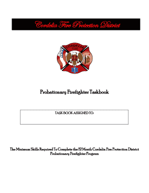 Fillable Online Probationary Firefighter Taskbook Fax Email Print ...