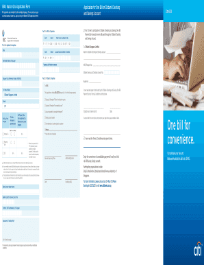 Fillable Online Application for One Bill on Citibank Checking Fax Email ...