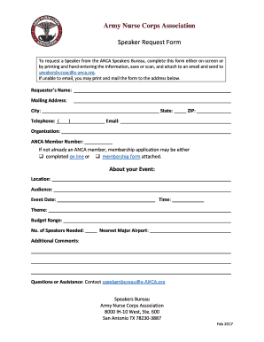 Fillable Online Army Nurse Corps Association Fax Email Print - pdfFiller