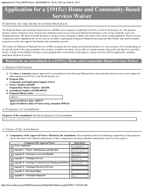 Fillable Online Application for 1915(c) HCBS Waiver: AR Fax Email Print ...