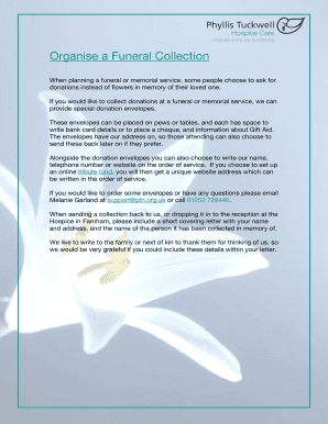 Fillable Online Organise a Funeral Collection Fax Email Print - pdfFiller