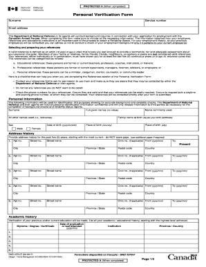 Fillable Online Personal Verification Form Fax Email Print - pdfFiller