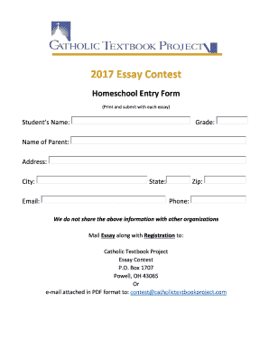 Fillable Online Homeschool Entry Form Fax Email Print - pdfFiller