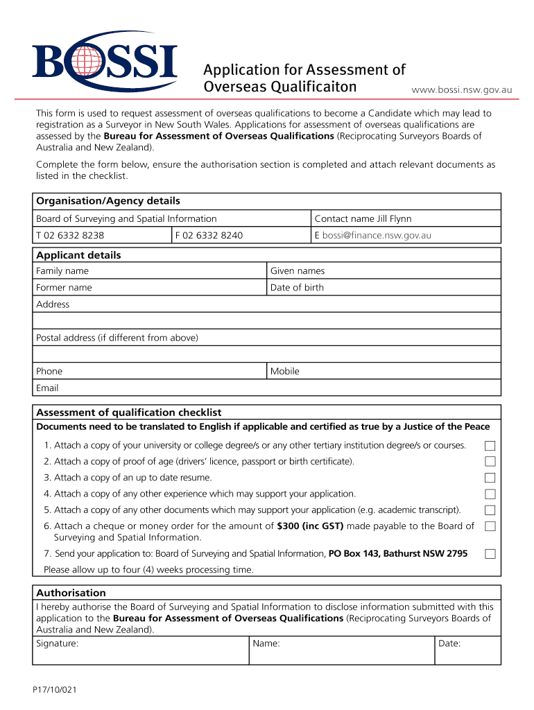 Fillable Online Application for Assessment of Fax Email Print - pdfFiller