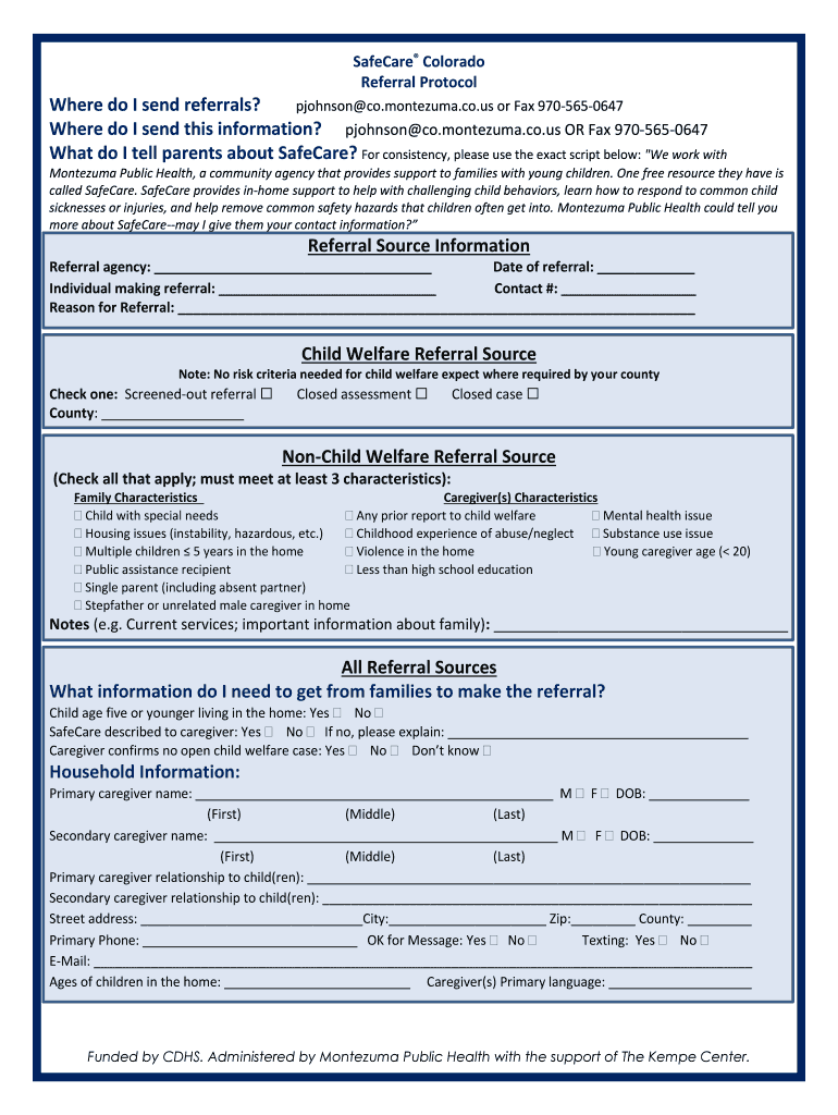 Fillable Online Where do I send referrals Fax Email Print - pdfFiller