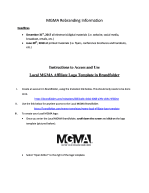 Fillable Online MGMA Rebranding Information Fax Email Print - pdfFiller