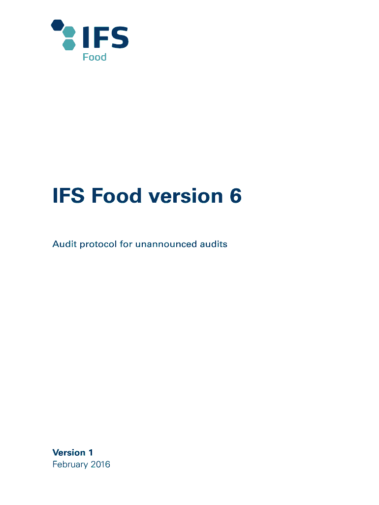 Fillable Online IFS Food version 6 Fax Email Print - pdfFiller