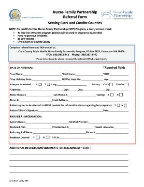 Fillable Online Nurse-Family Partnership Fax Email Print - pdfFiller