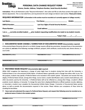 Fillable Online info brooklyn cuny 306 West Quad Center Fax Email Print ...