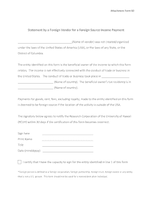 Fillable Online Attachment Form 60 Fax Email Print - pdfFiller