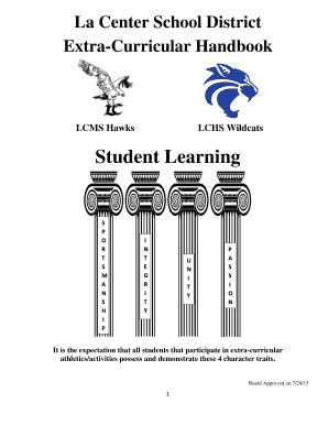 Fillable Online Extra-Curricular Handbook Fax Email Print - pdfFiller