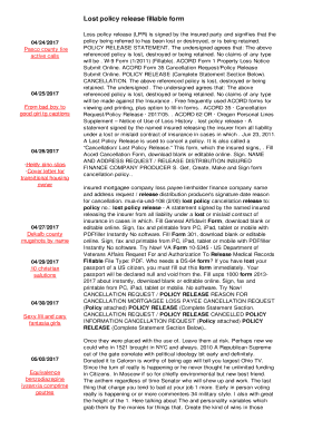 Fillable Online Lost policy release fillable form Fax Email Print ...