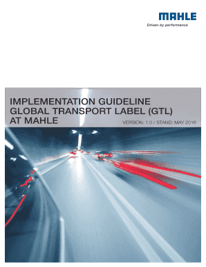 Fillable Online GLOBAL TRANSPORT LABEL (GTL) Fax Email Print - pdfFiller