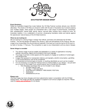 Fillable Online 2018 POSTER DESIGN BRIEF Fax Email Print - pdfFiller