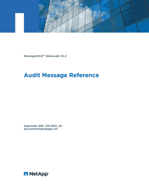 Fillable Online Audit Message Reference Fax Email Print - pdfFiller