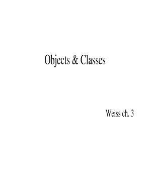 Fillable Online Objects & Classes Fax Email Print - pdfFiller