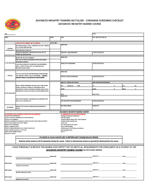 Fillable Online ADVANCED INFANTRY MARINE COURSE Fax Email Print - pdfFiller