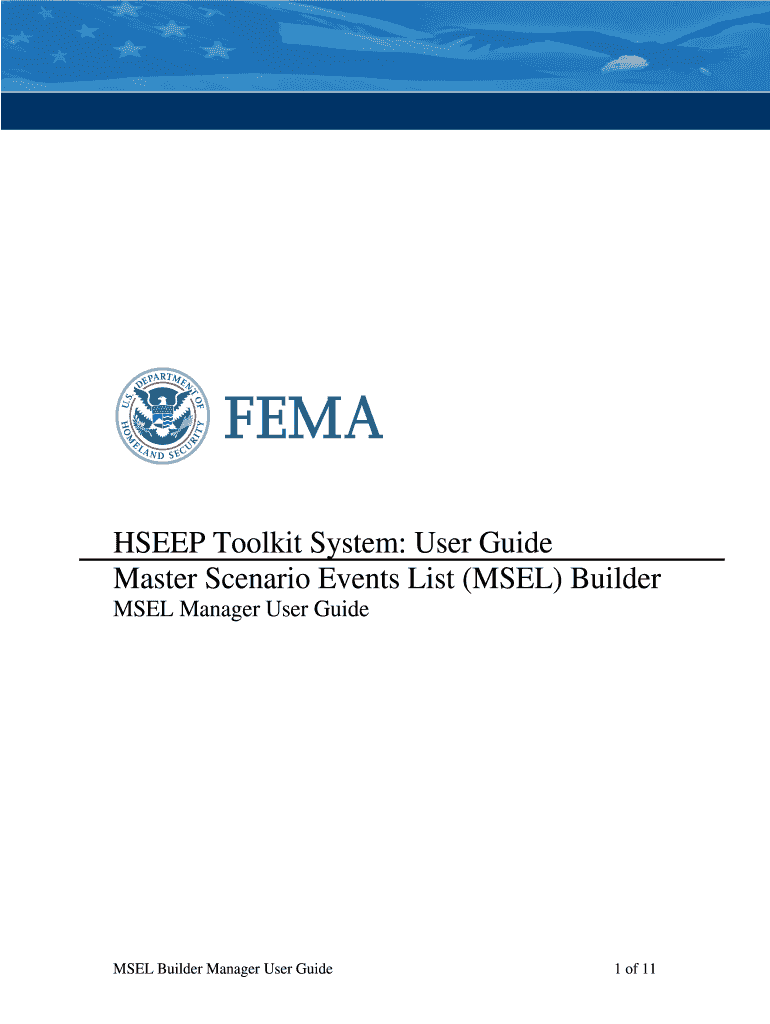 Fillable Online HSEEP Toolkit System: User Guide Fax Email Print ...